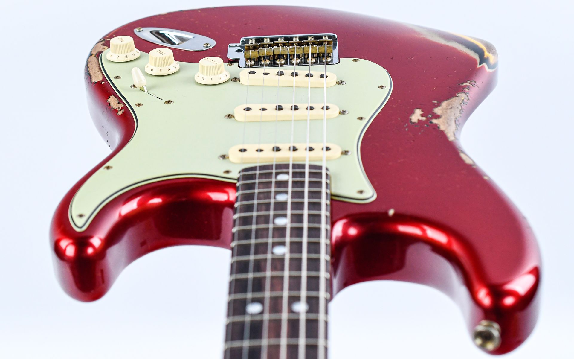 Fender Custom Shop 1965 Stratocaster Candy Apple Red over 3 Color ...